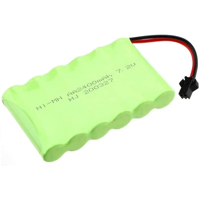Pacco Batteria Ricaricabile Ni-MH 7.2V 2400mAh AA | Alta Capacità per Veicoli RC, Auto Rock ...